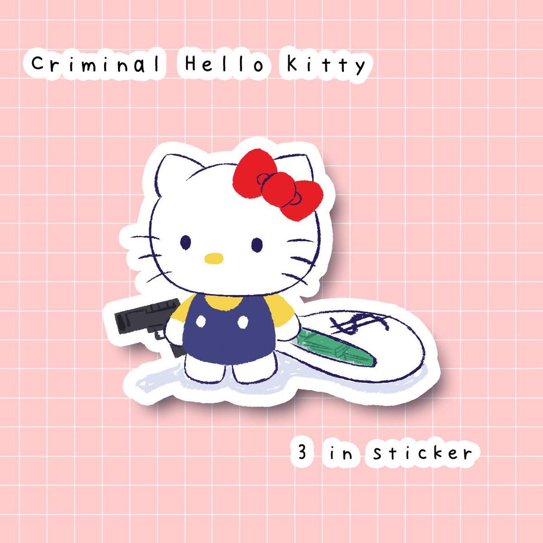 Criminal Burglar Kitty Sticker - Etsy