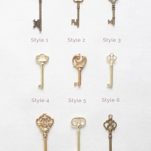 Vintage Gold Skeleton Key With Tassel for Home Decor, Styling ...
