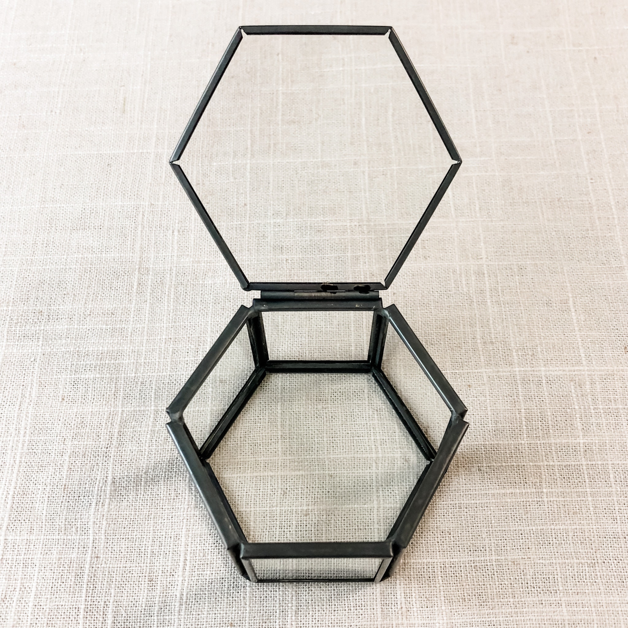 Geometric Glass Jewelry Box With Velvet Ring Box Option | Etsy Canada