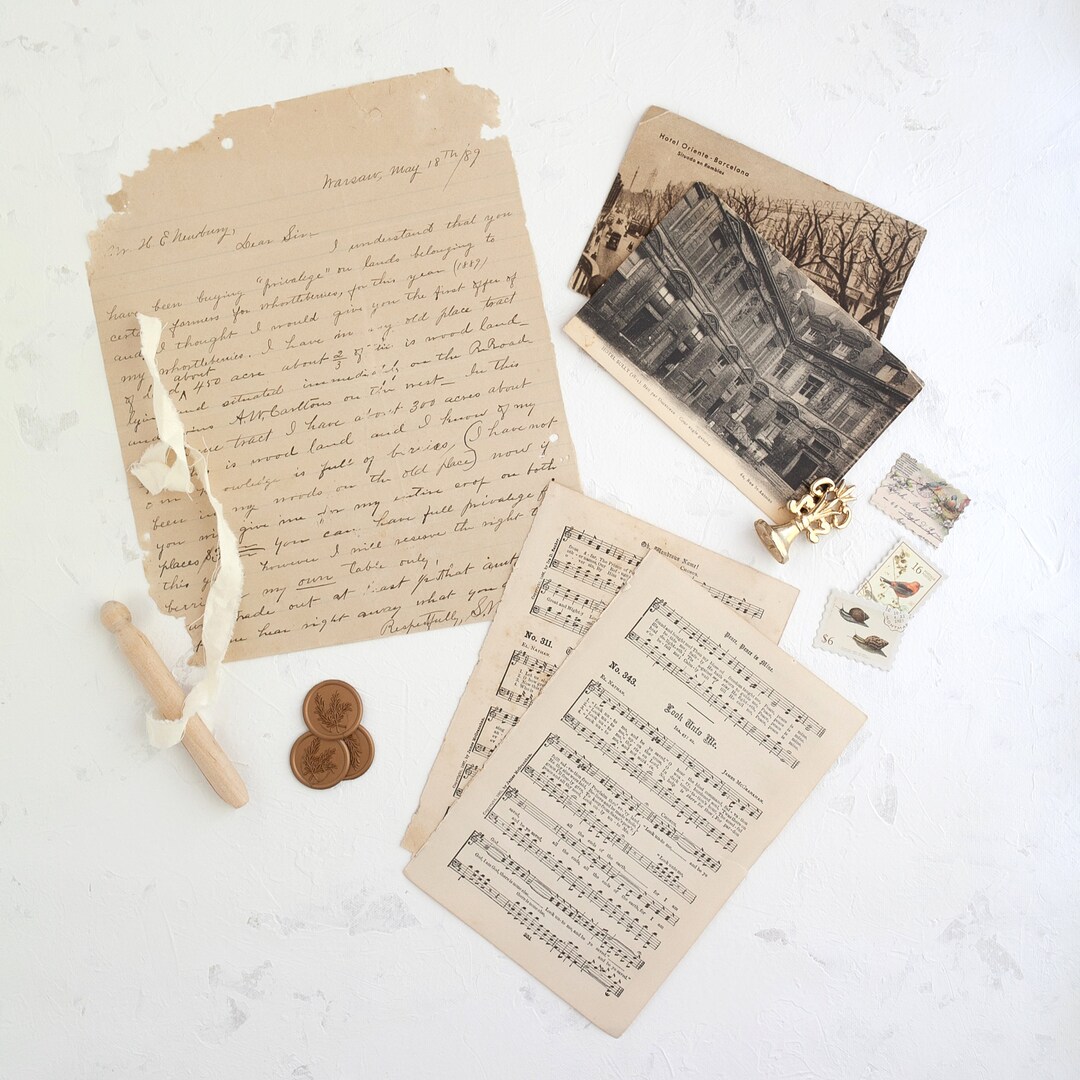 Vintage Paper Styling Accessories - Etsy