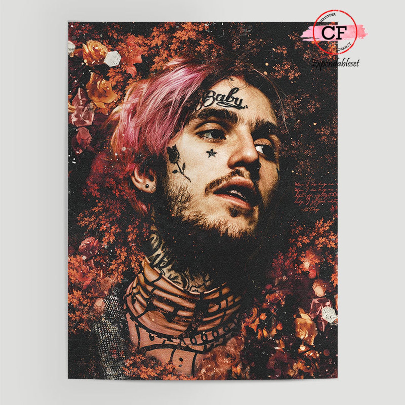 Lil Peep Poster Lil Peep Is Born Poster Lil Peep Art Poster | Etsy