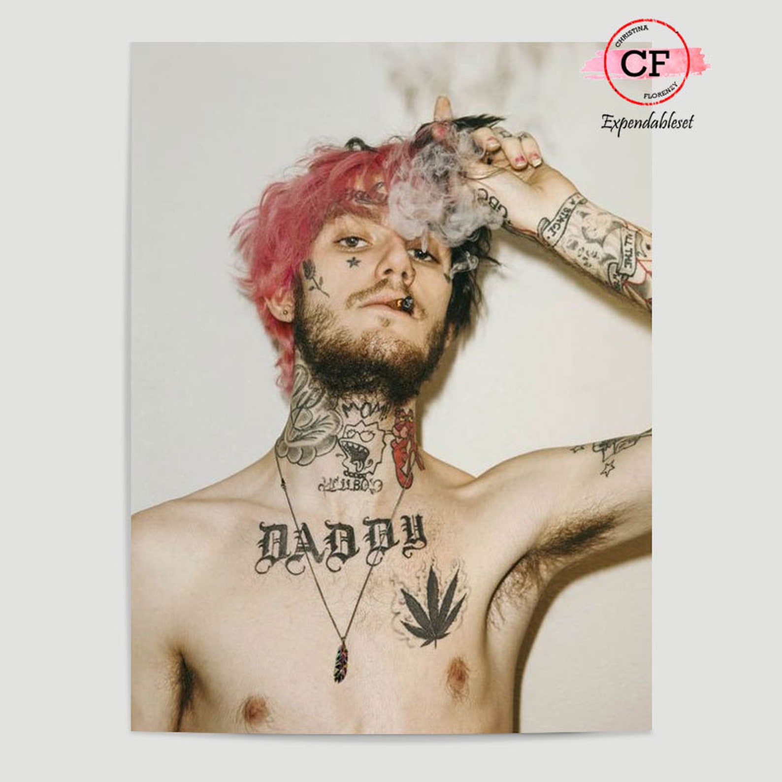 Lil Peep Poster Lil Peep Smoker Poster Lil Peep Art Poster | Etsy