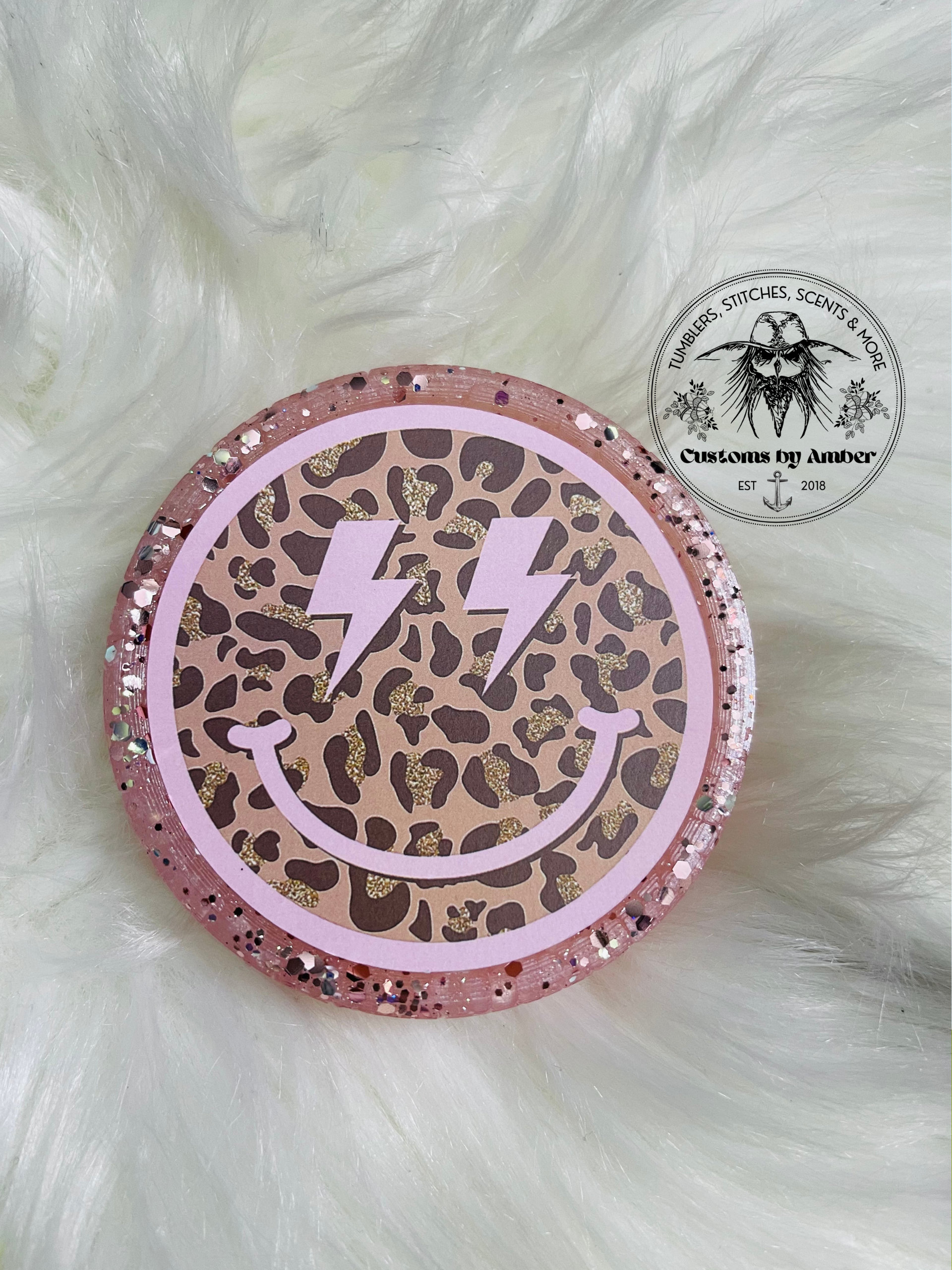 Leopard Print Happy Face Freshie Cute Car Decor - Etsy