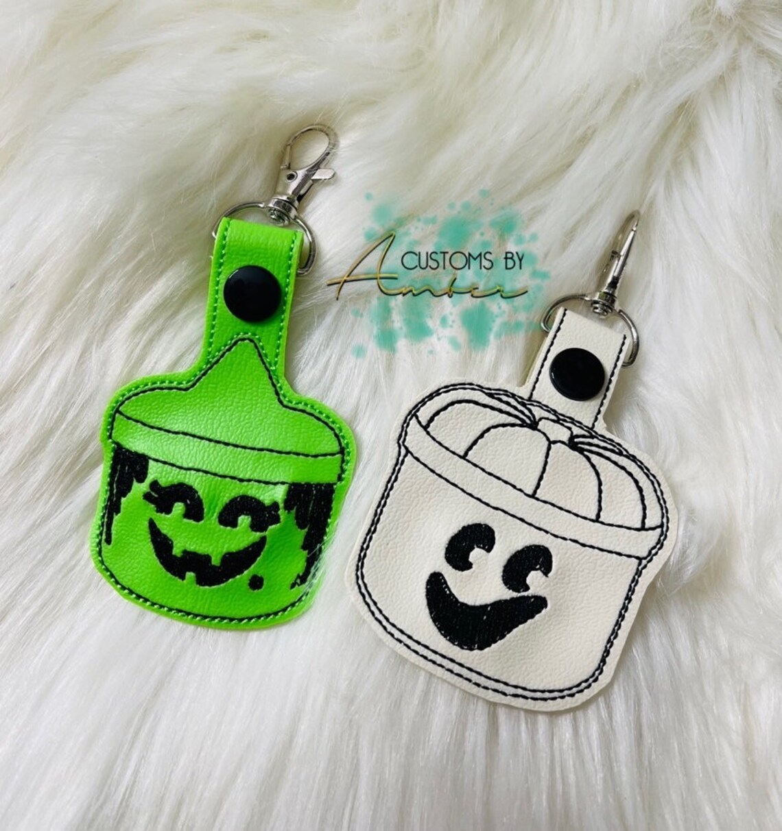Boo Bucket Keychain Halloween Theme Key Fob/ Keychain - Etsy