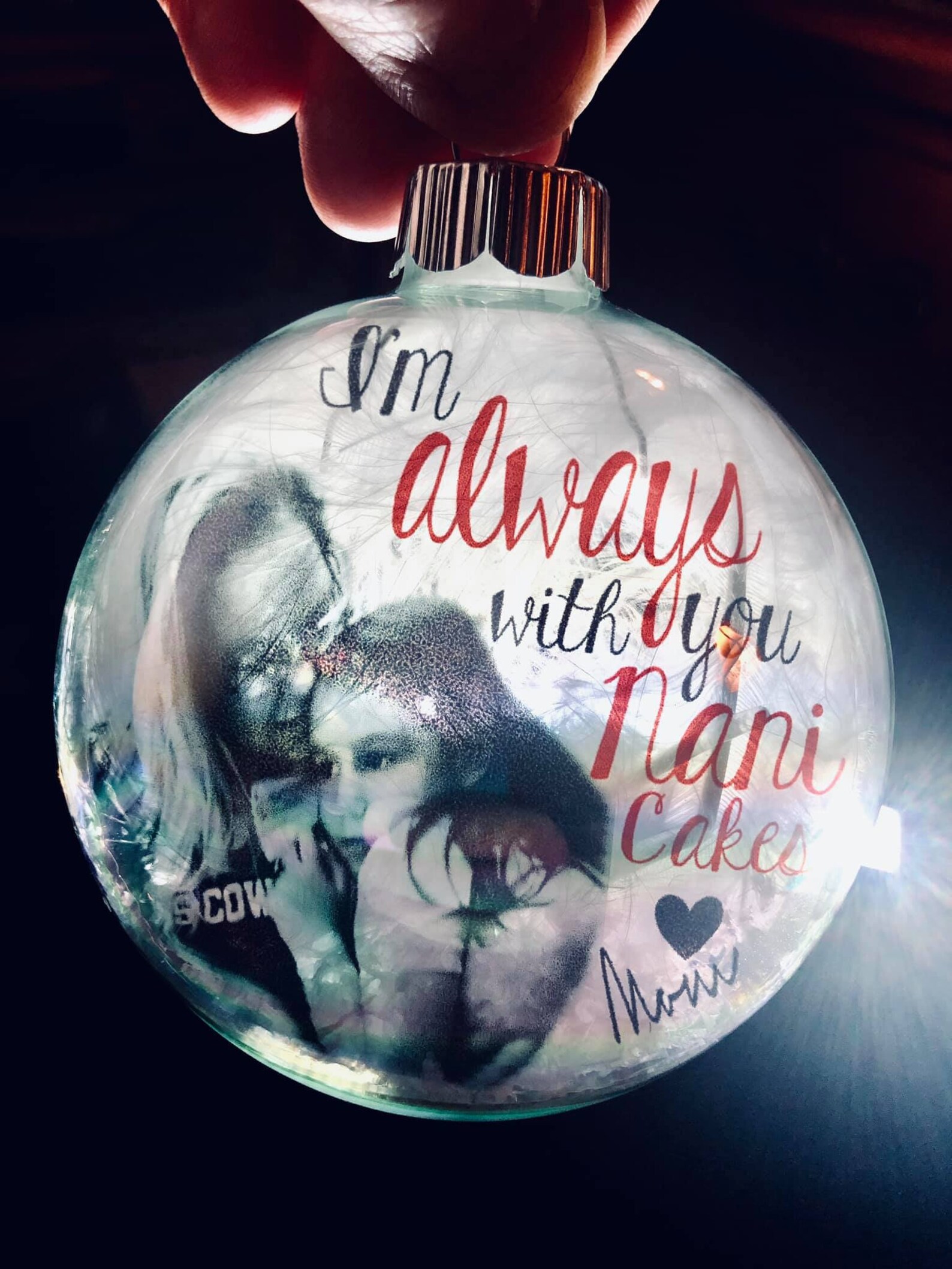 Floating Memorial Glass Ornament Remembrance Ornament - Etsy