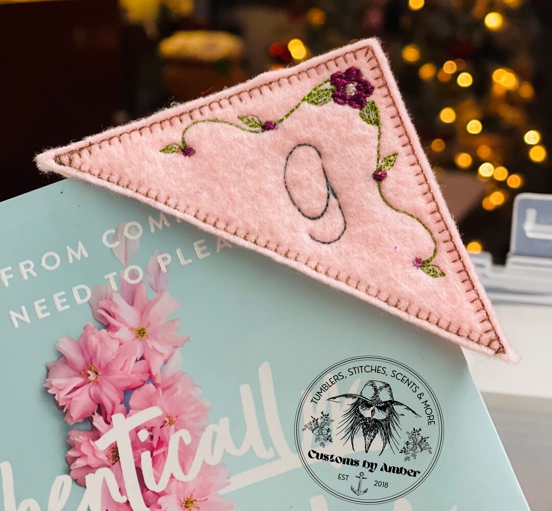 Corner Bookmark, Handmade Bookmark, Felt Triangle Page, *personalized ...