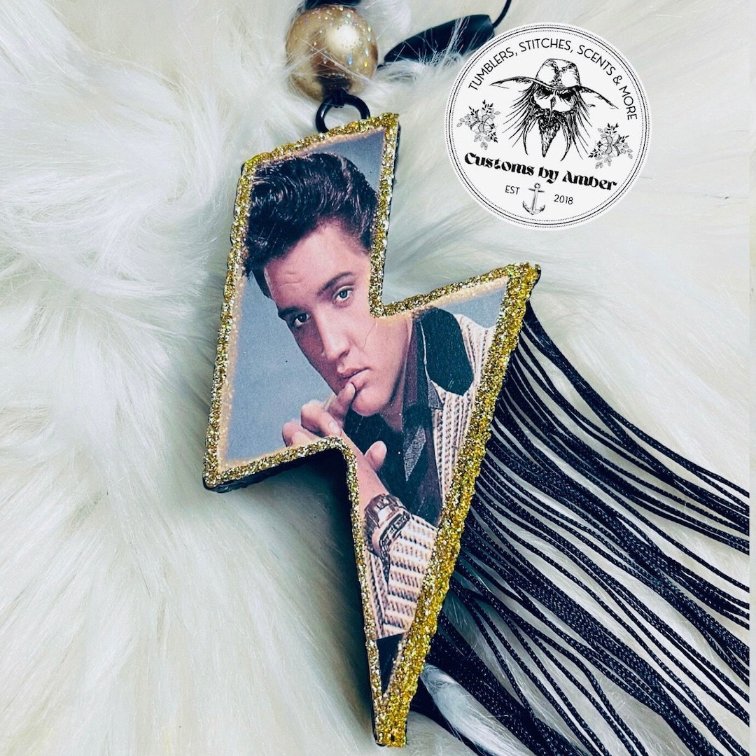Custom Elvis Lightning Bolt Car Freshie: TCB, the King Car Decor - Etsy