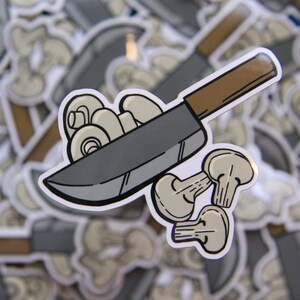 Mushroom Knife Sticker - Etsy