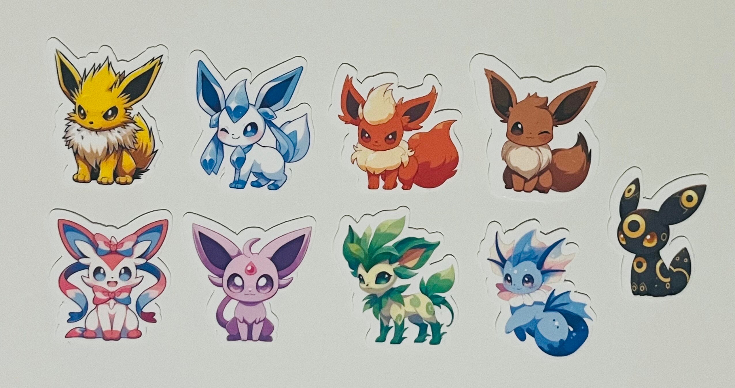 Eeveelution Stickers, Pokemon Decals, Anime-inspired Stickers Set ...