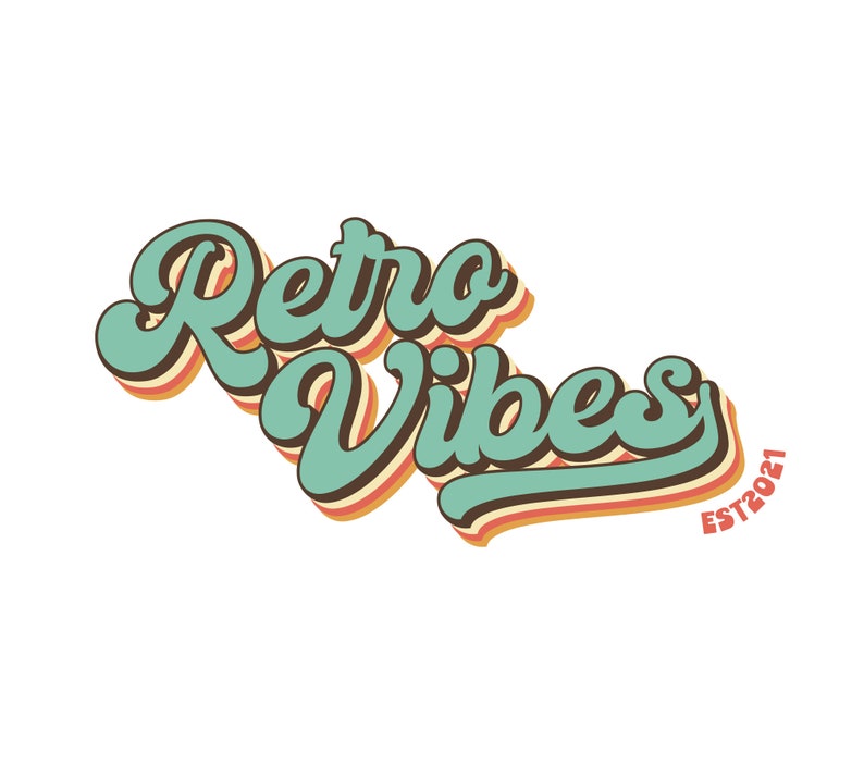 Retro Logo Design. Pre Made Logo. Burnt Orange Logo. Boho Rainbow Logo ...