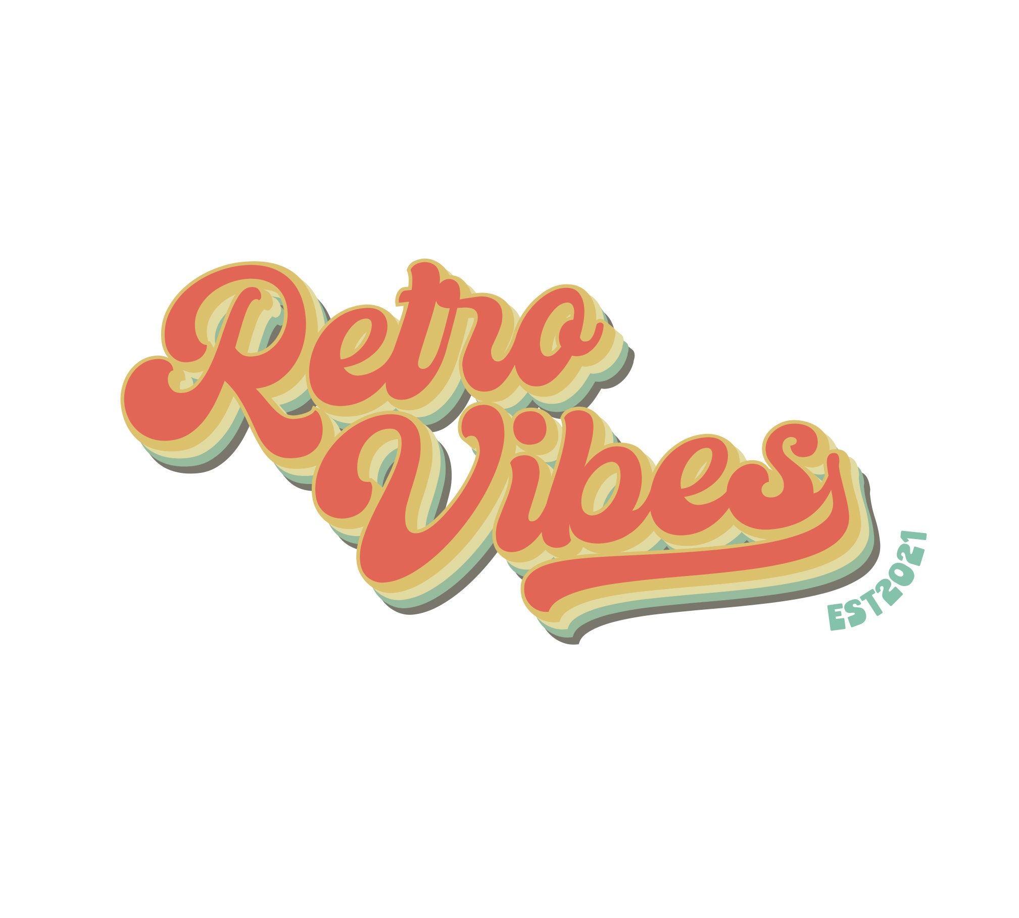 Retro Logo Design. Pre Made Logo. Burnt Orange Logo. Boho Rainbow Logo ...