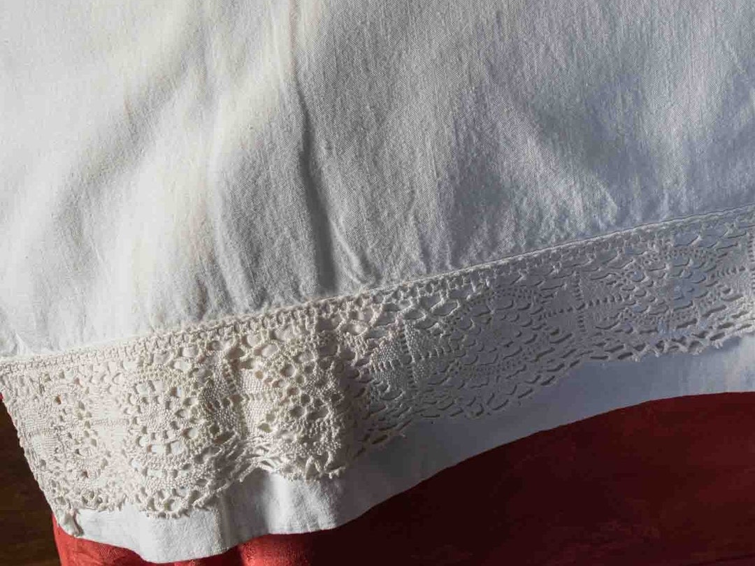 Antique Vintage French Sheet, Unbleached Hand Woven Metis Linen Flat ...