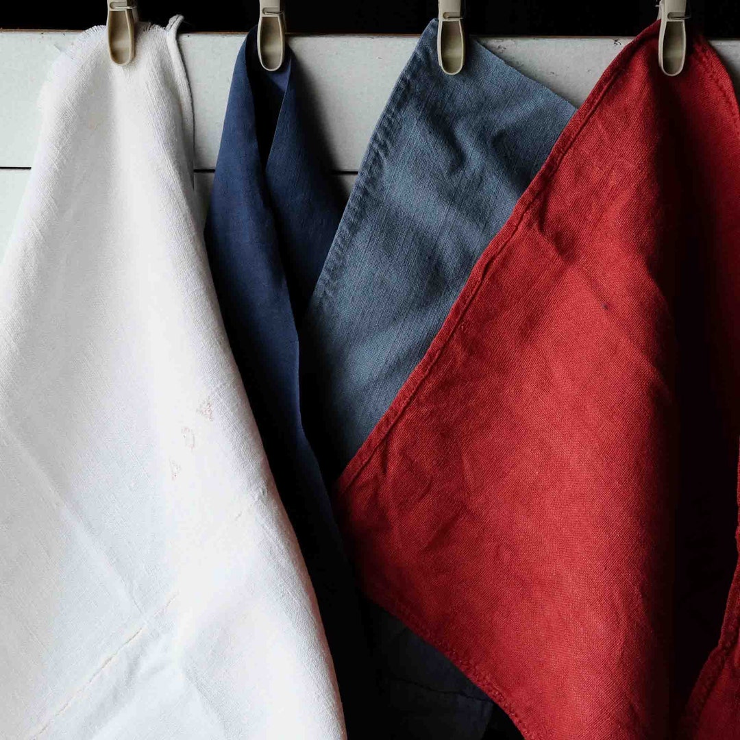 French Linen AGV Dyed Fabric Bundle, Scrapbooking, Snippet Roll ...