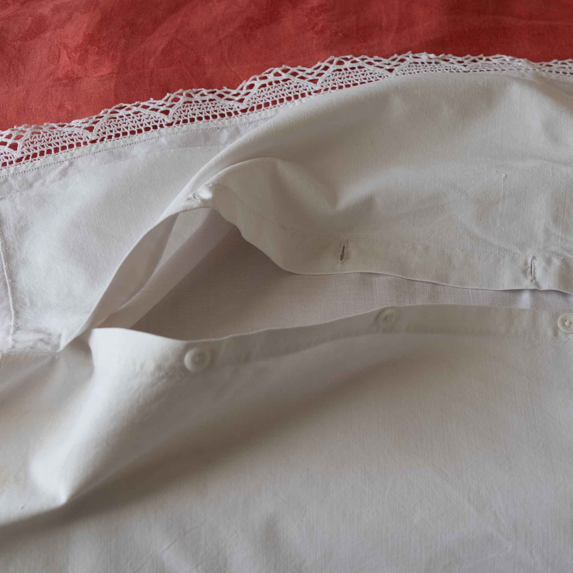 Antique Vintage French Pillowcase, Heirloom Square Pillow Sham ...