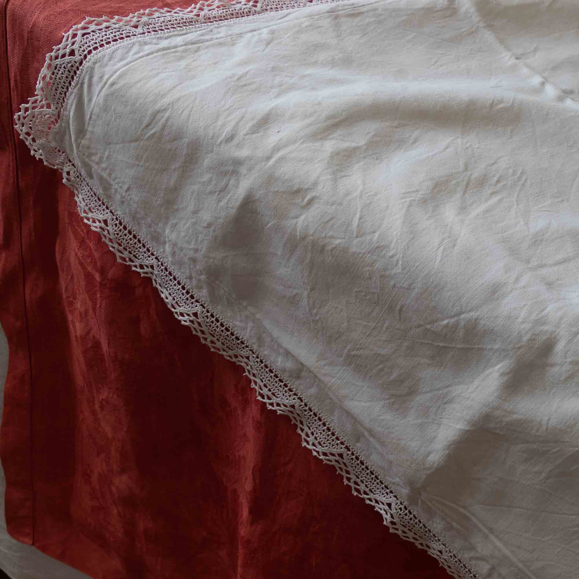 Antique Vintage French Pillowcase, Heirloom Square Pillow Sham ...