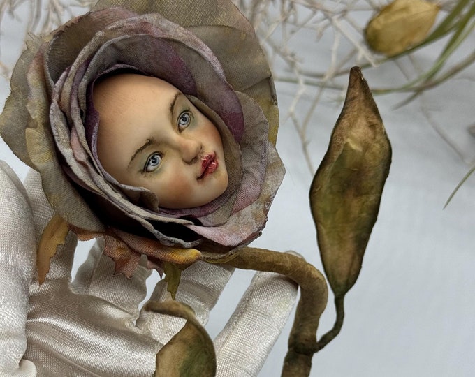 Artistic Flower Doll. Handmade OOAK Fantastic Sculpture, Enchanted ...