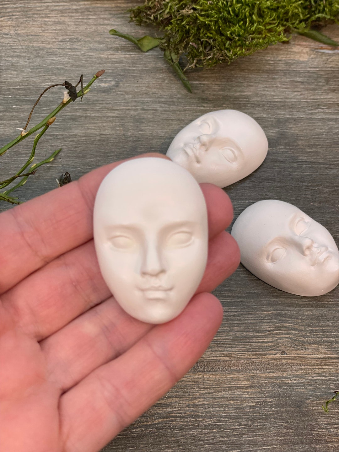 Doll Parts. Ceramic Doll Faces to Create a Art Doll. Puppet Details ...