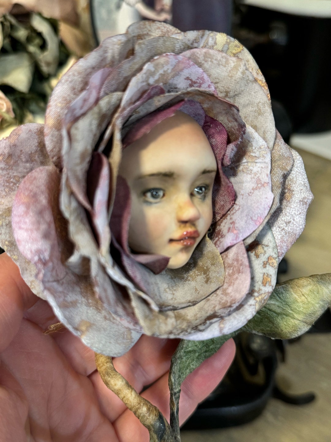 Artistic Flower Doll. Handmade OOAK Fantastic Sculpture, Enchanted ...
