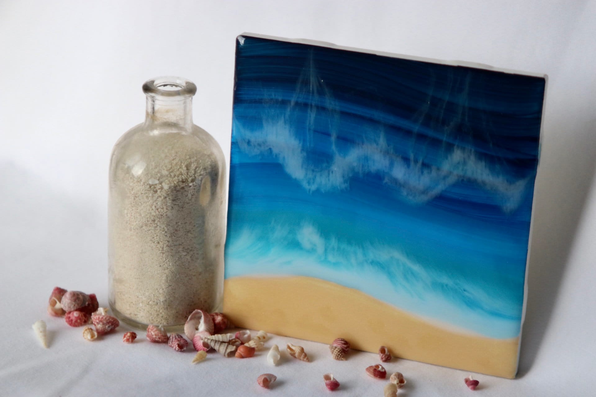 Epoxy Resin Ocean Wave Tile - Straight Beach - Etsy