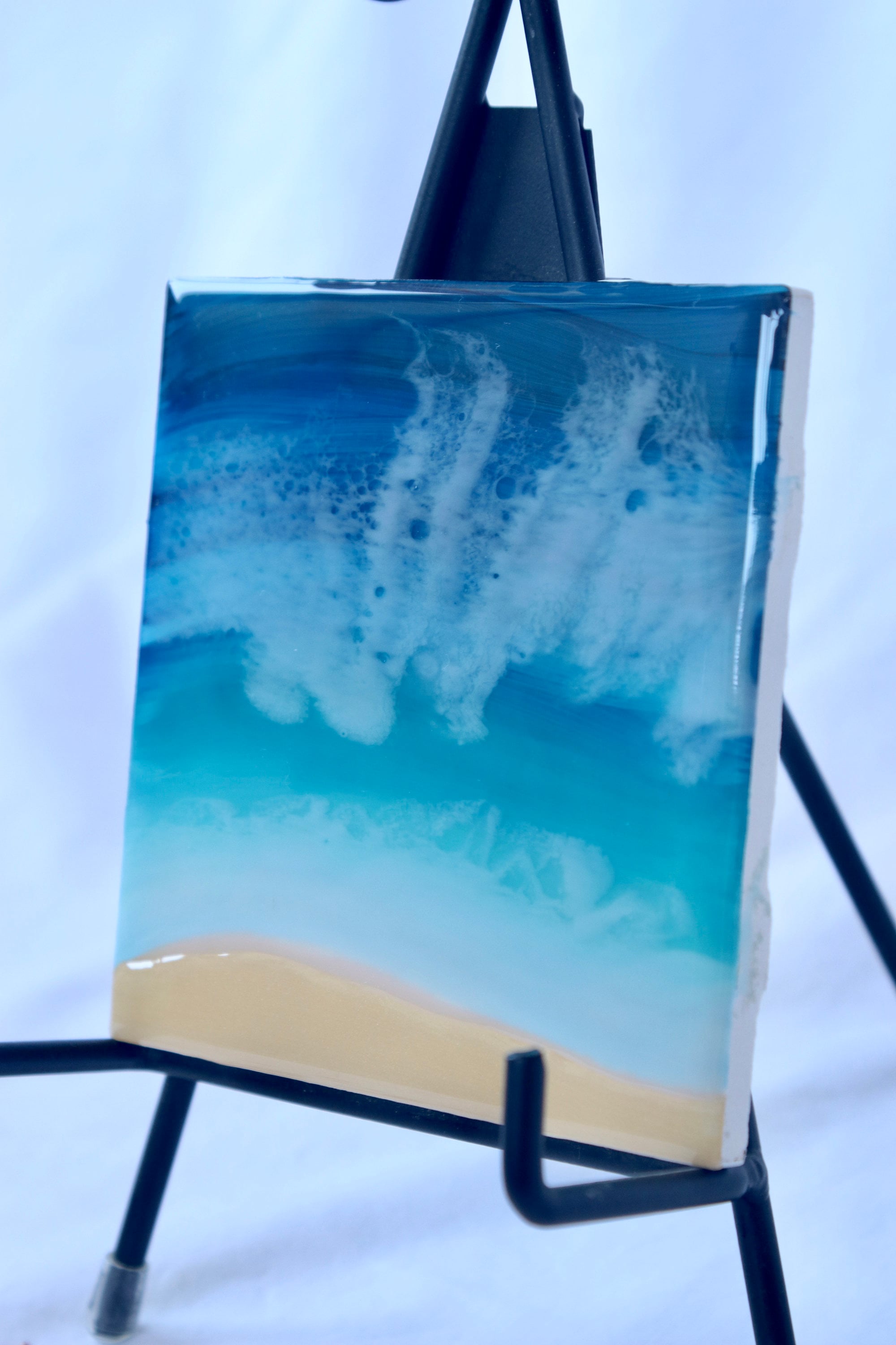 Epoxy Resin Ocean Wave Tile - Straight Beach - Etsy