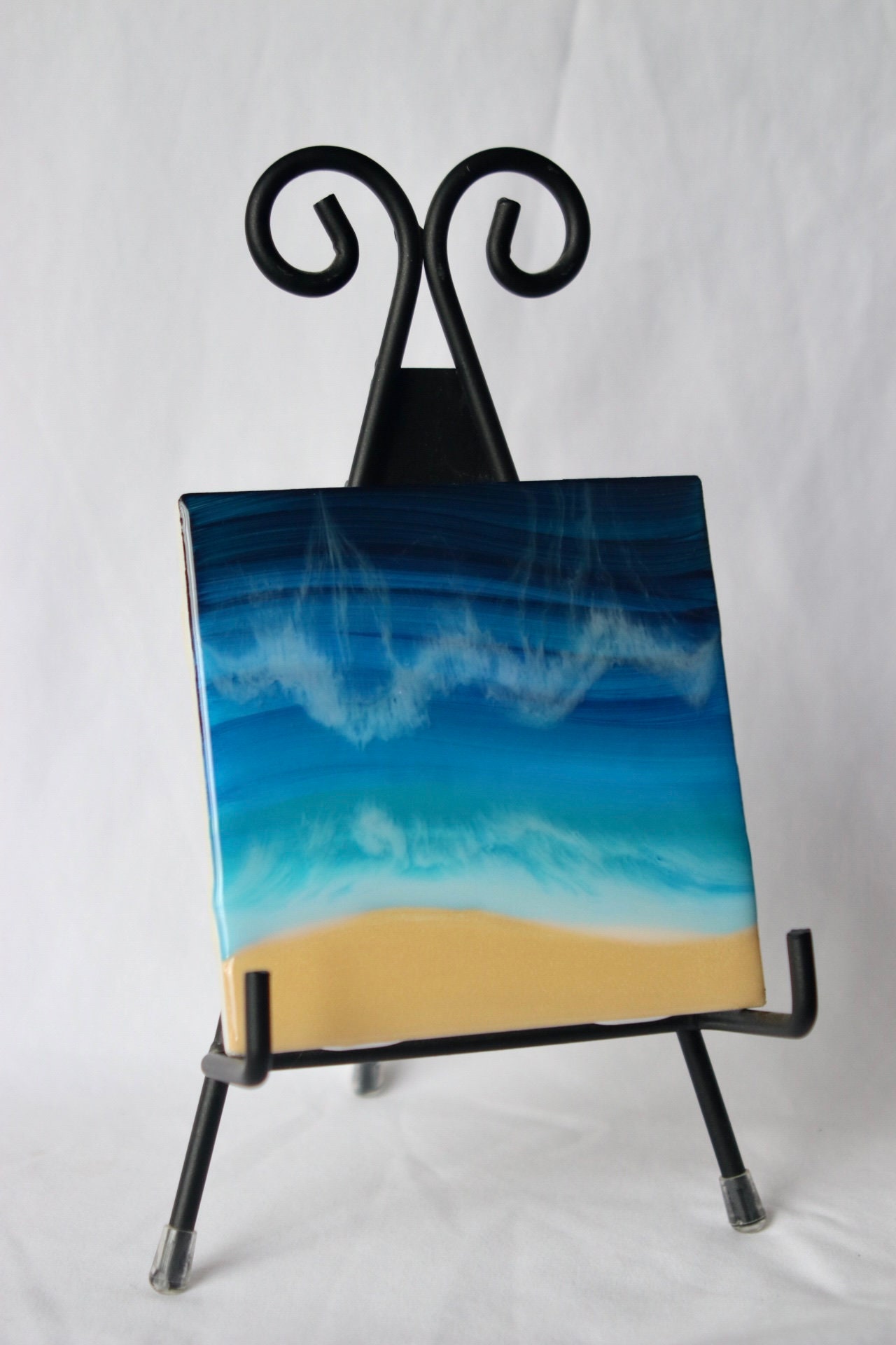 Epoxy Resin Ocean Wave Tile - Straight Beach - Etsy