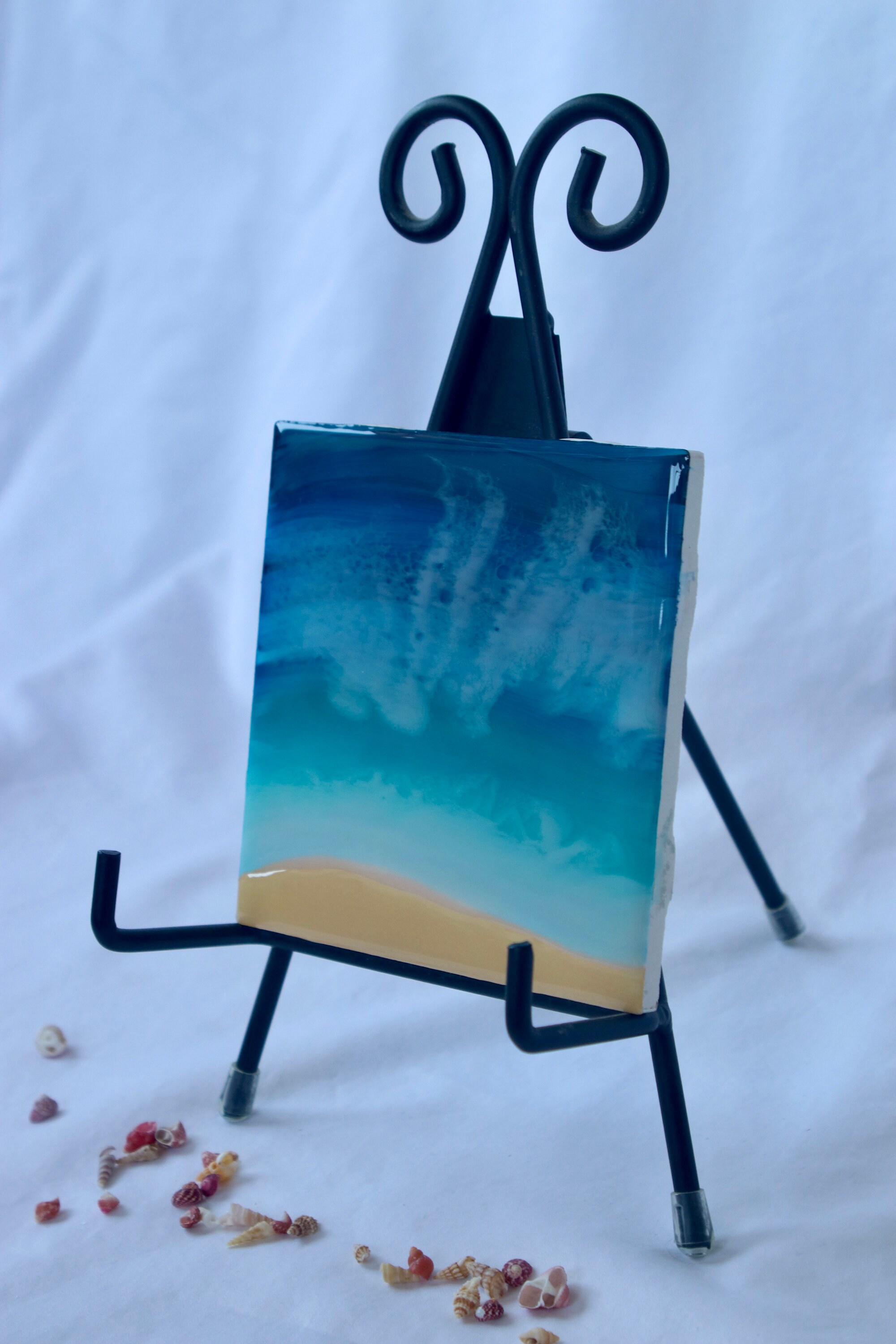 Epoxy Resin Ocean Wave Tile - Straight Beach - Etsy