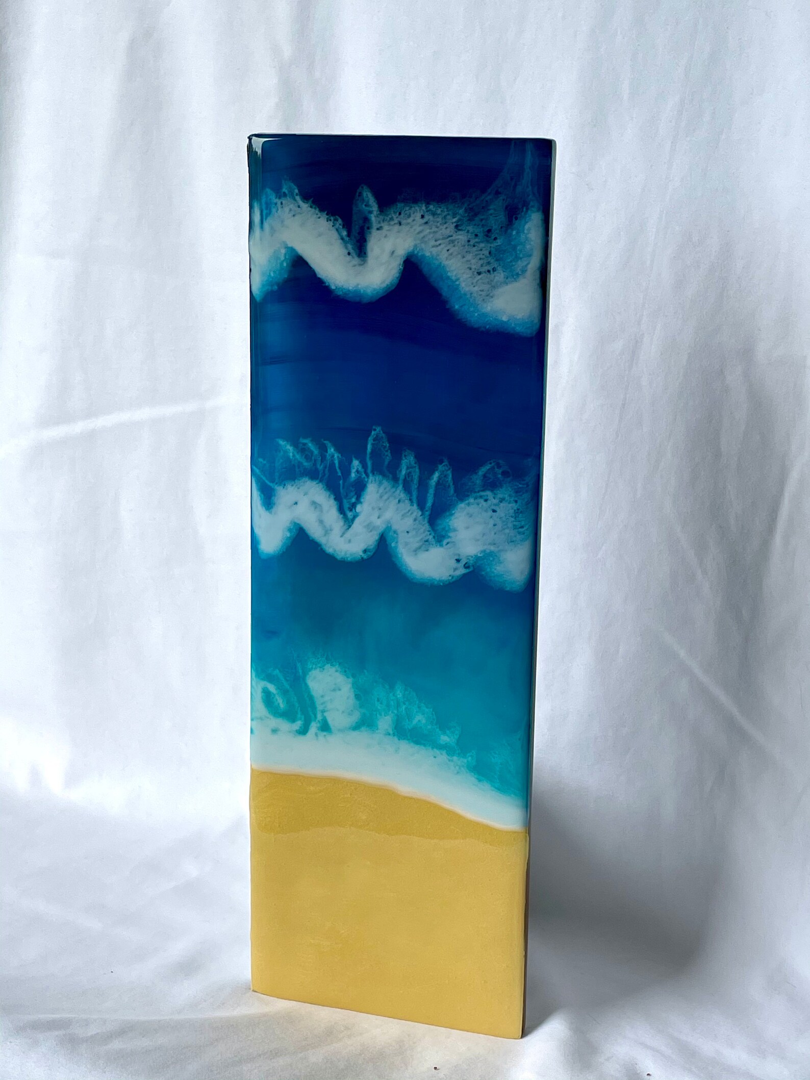 Epoxy Resin Ocean Waves Glass Tile - Etsy UK