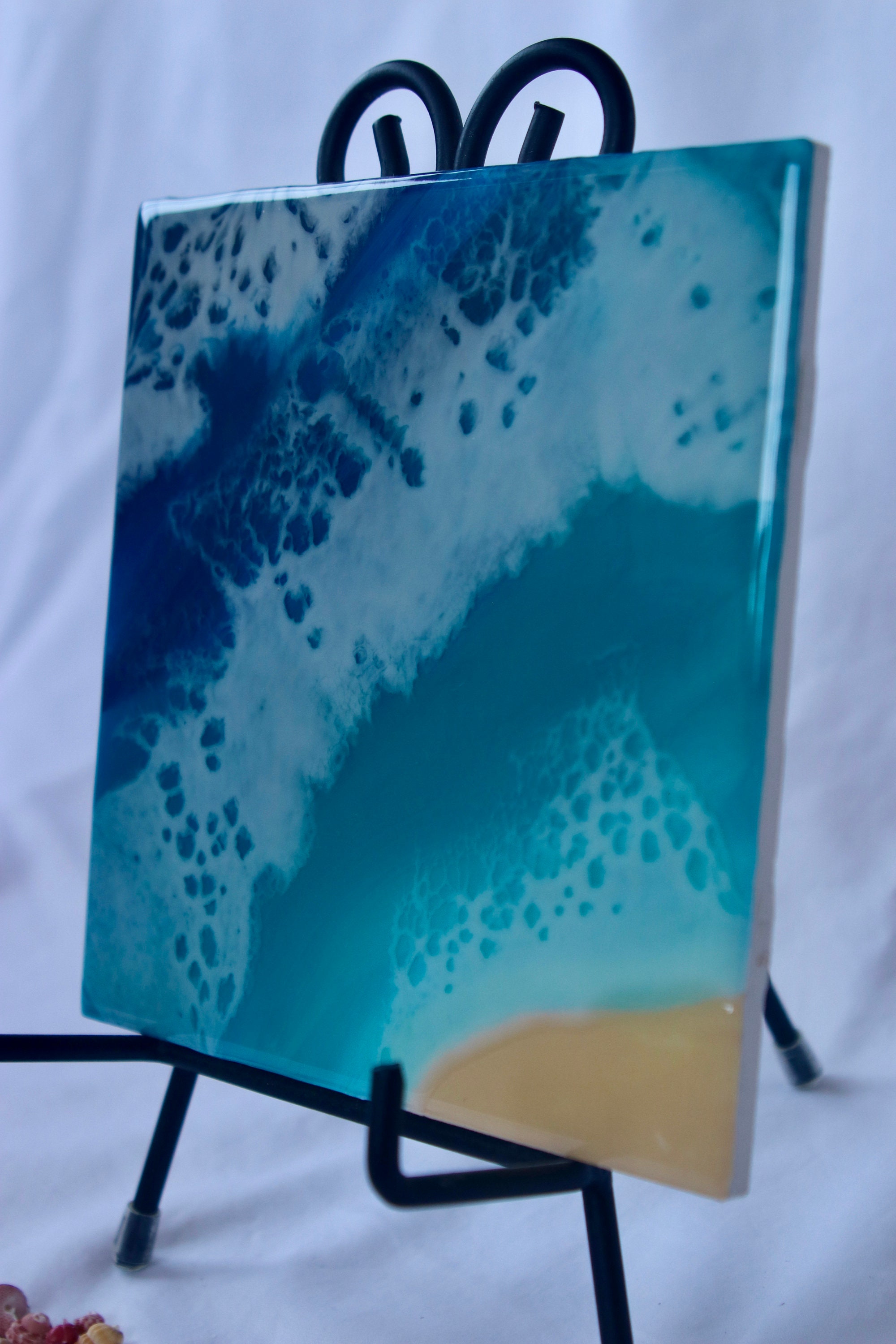 Epoxy Resin Ocean Wave Tile - 6x6 - Etsy