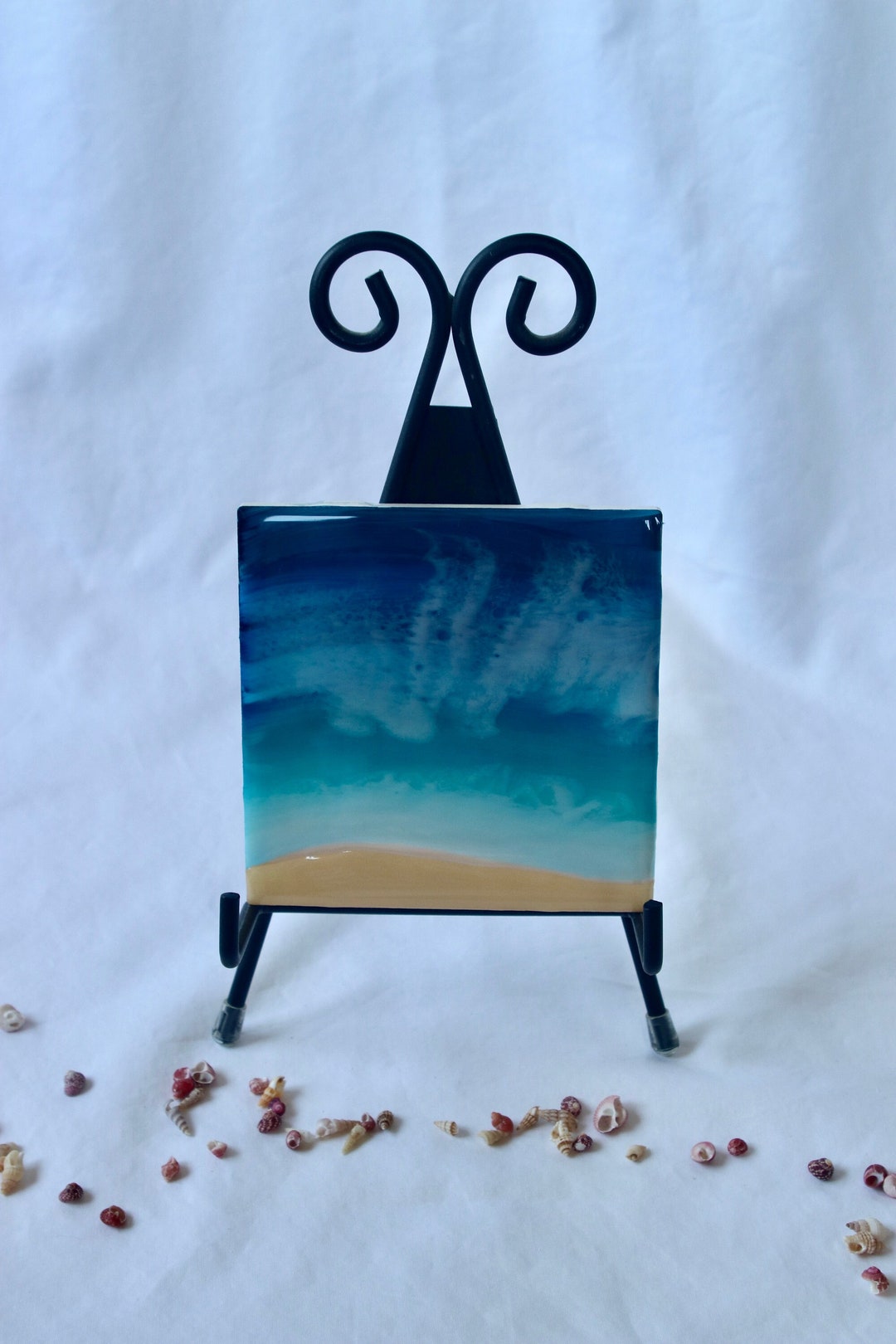 Epoxy Resin Ocean Wave Tile - Straight Beach - Etsy