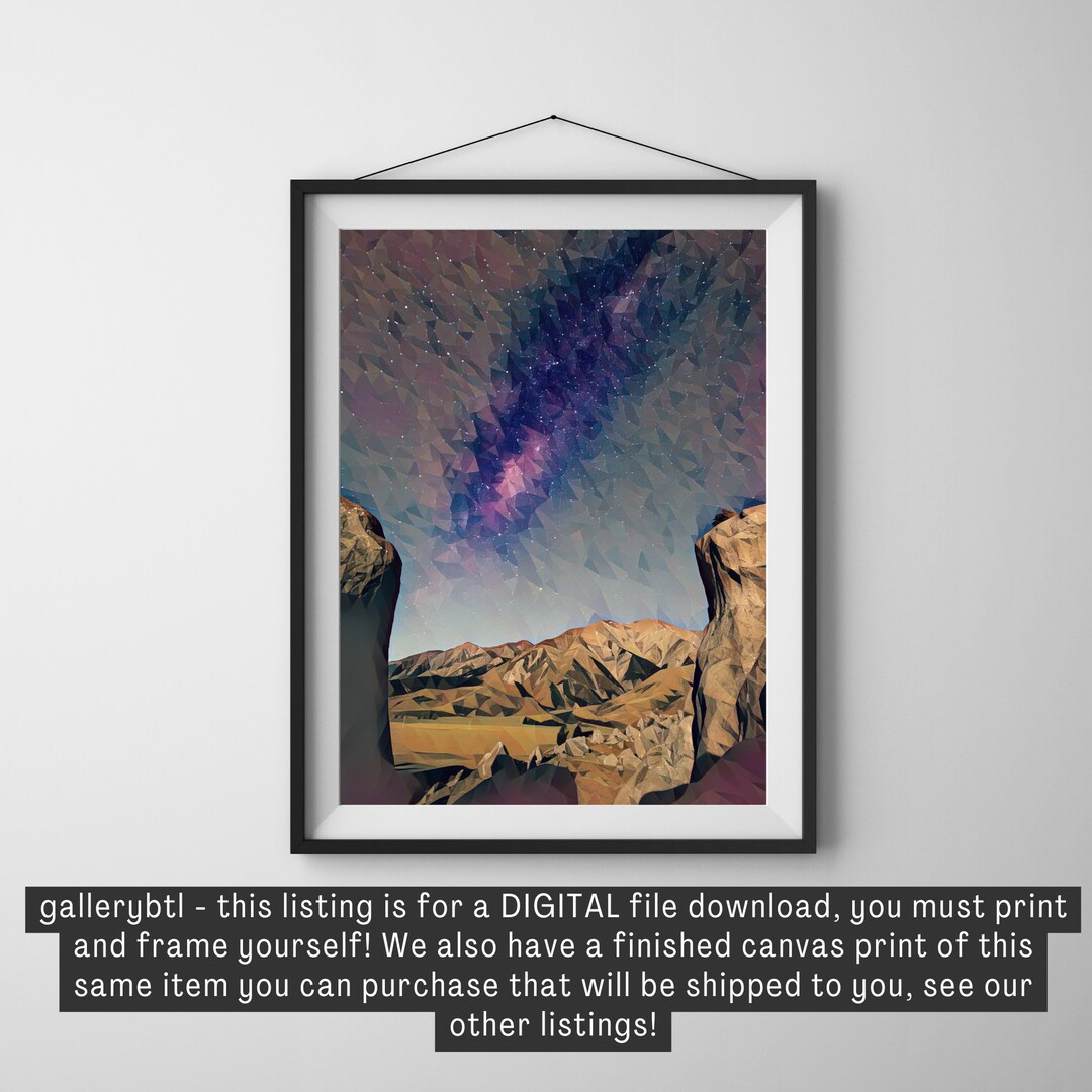 Milky Way Poster Milky Way Wall Art Milky Way Galaxy - Etsy