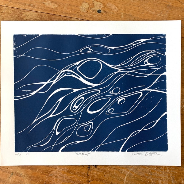 Linocut Print - Etsy