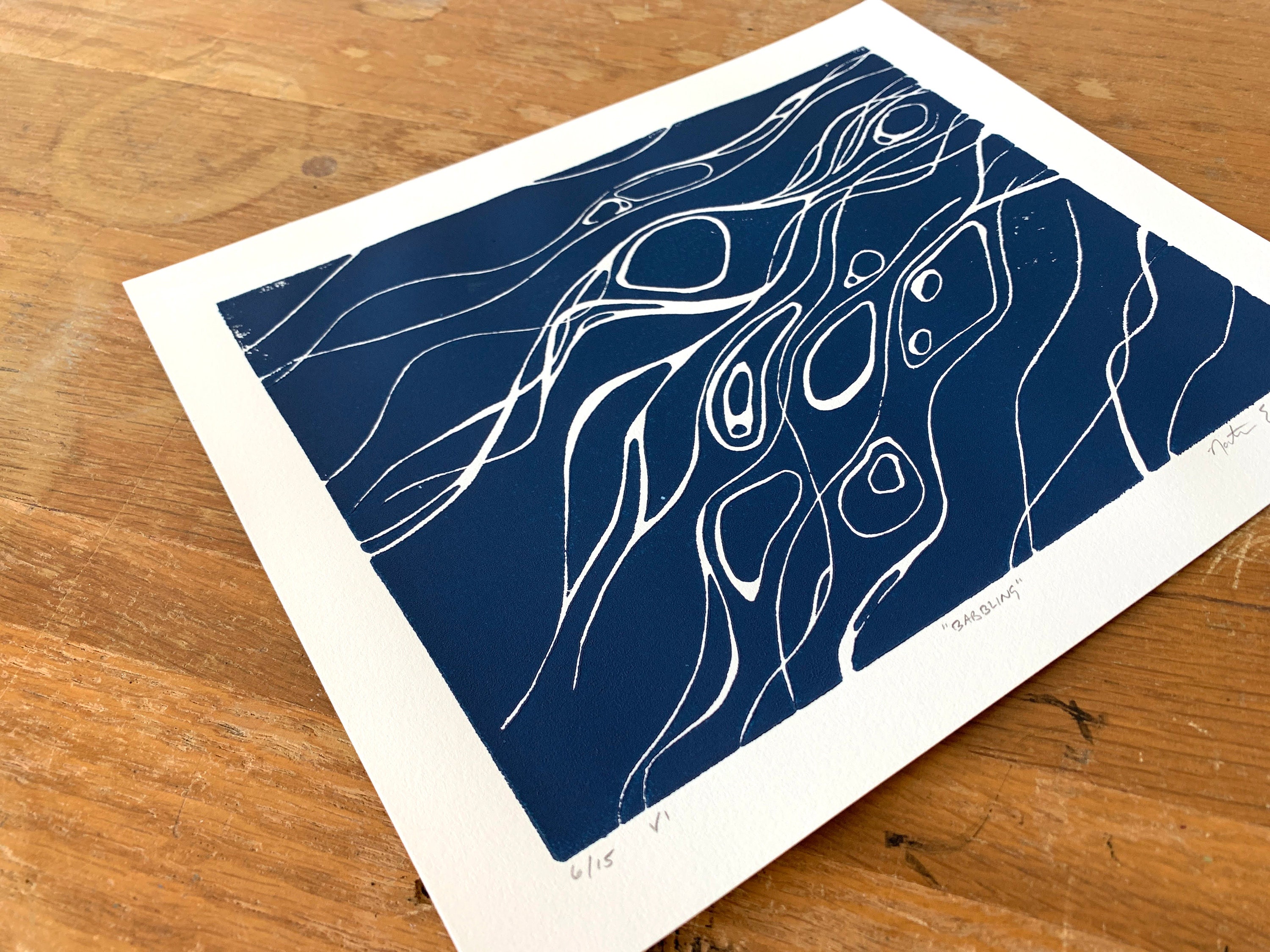 Babbling - Linocut Print: Original Limited Edition Print (8x10 Inches ...