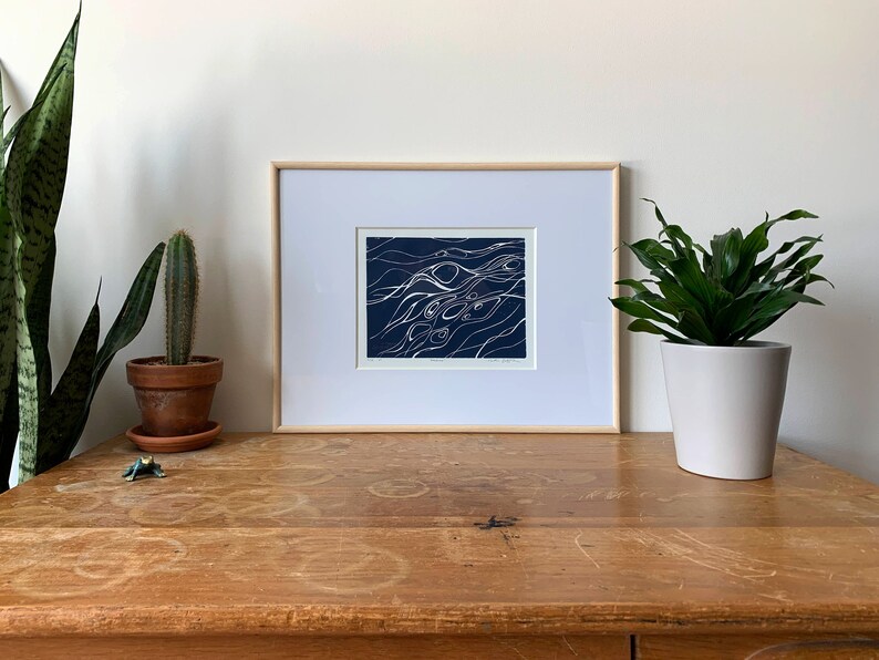 Babbling - Linocut Print: Original Limited Edition Print (8x10 Inches ...