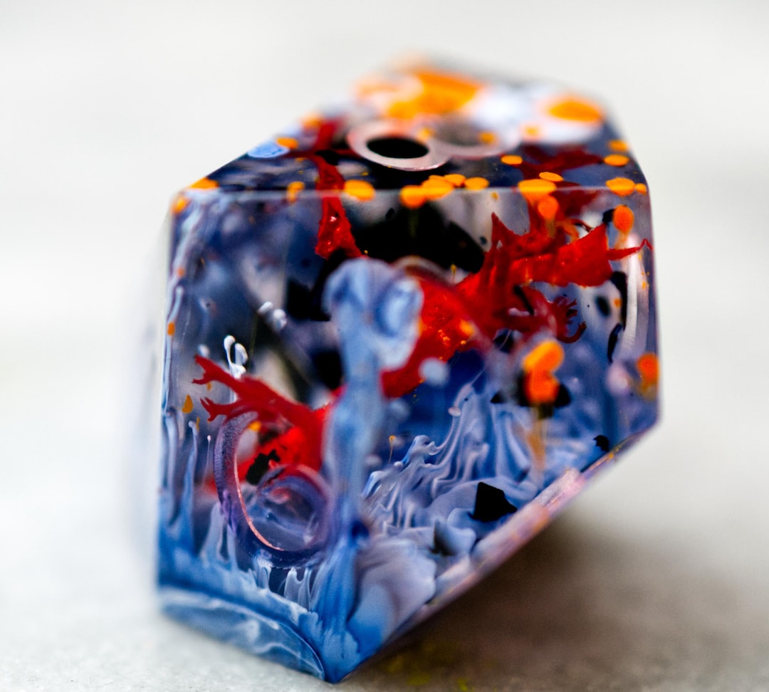Coral Fiend: Handmade Sharp-edge Dice TTRPG, DND, Pathfinder - Painted ...