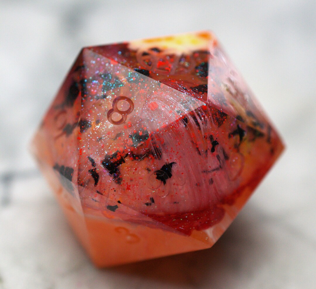 Fire Water: 50 Mm Goliath Handmade Die for Fans of Tabletop Gaming ...