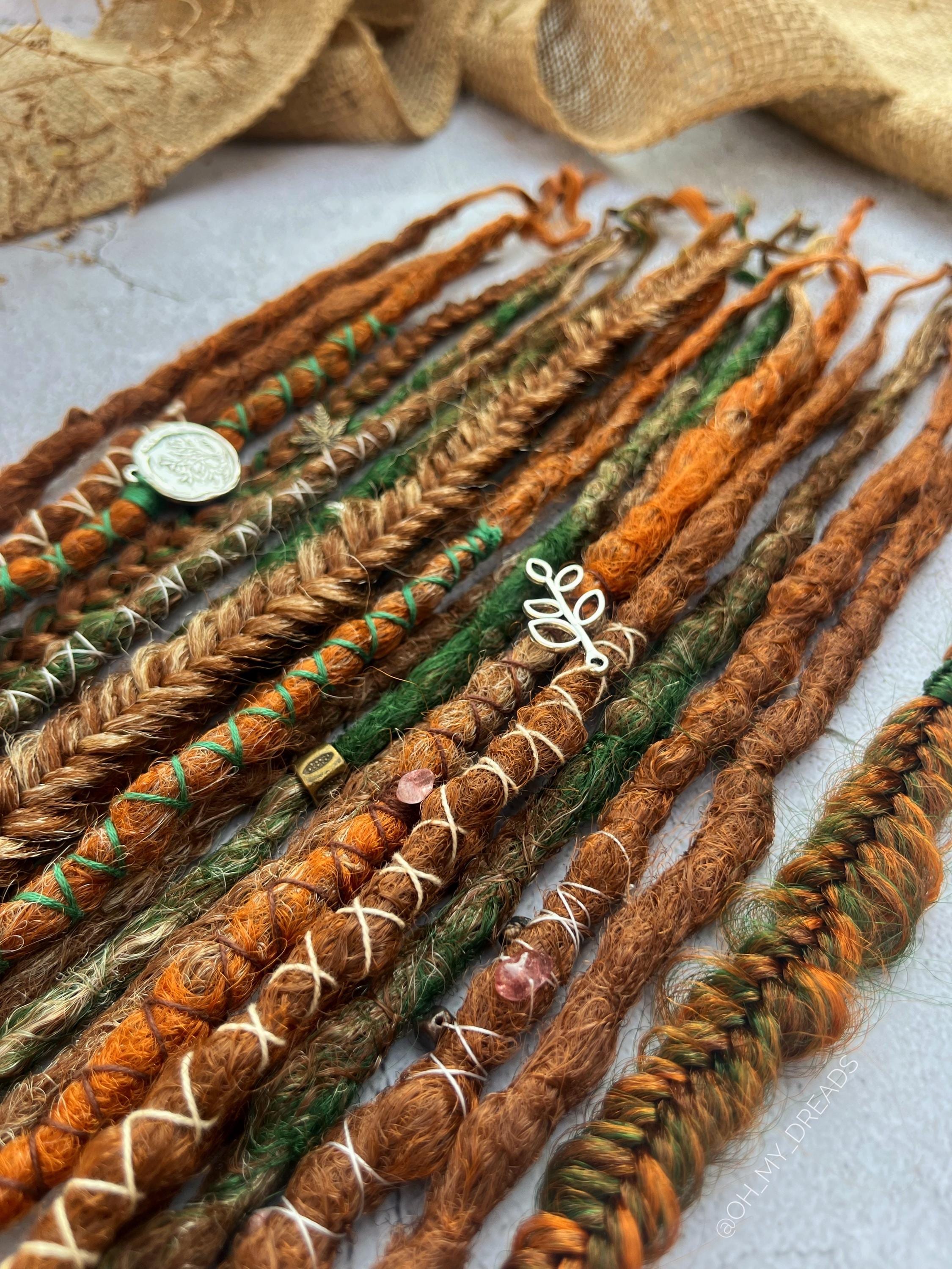 Ginger, Forest Green Dreadlocks Extensions| Crochet Textured, Super ...