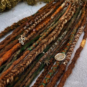 Ginger, Forest Green Dreadlocks Extensions| Crochet Textured, Super ...