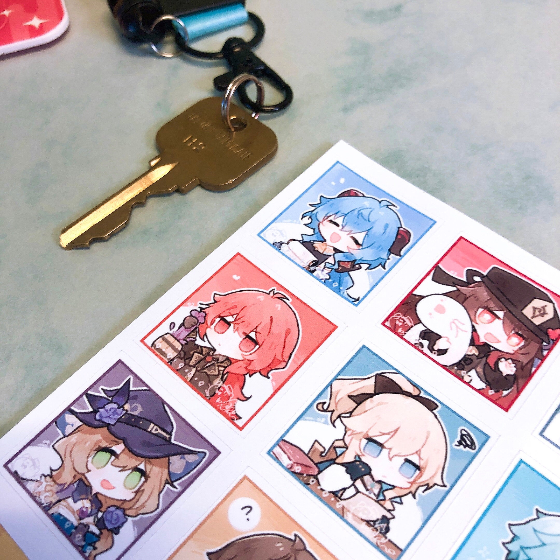 Paper & Party Supplies Genshin Impact Mochi Sticker Sheet: Ganyu Jean ...