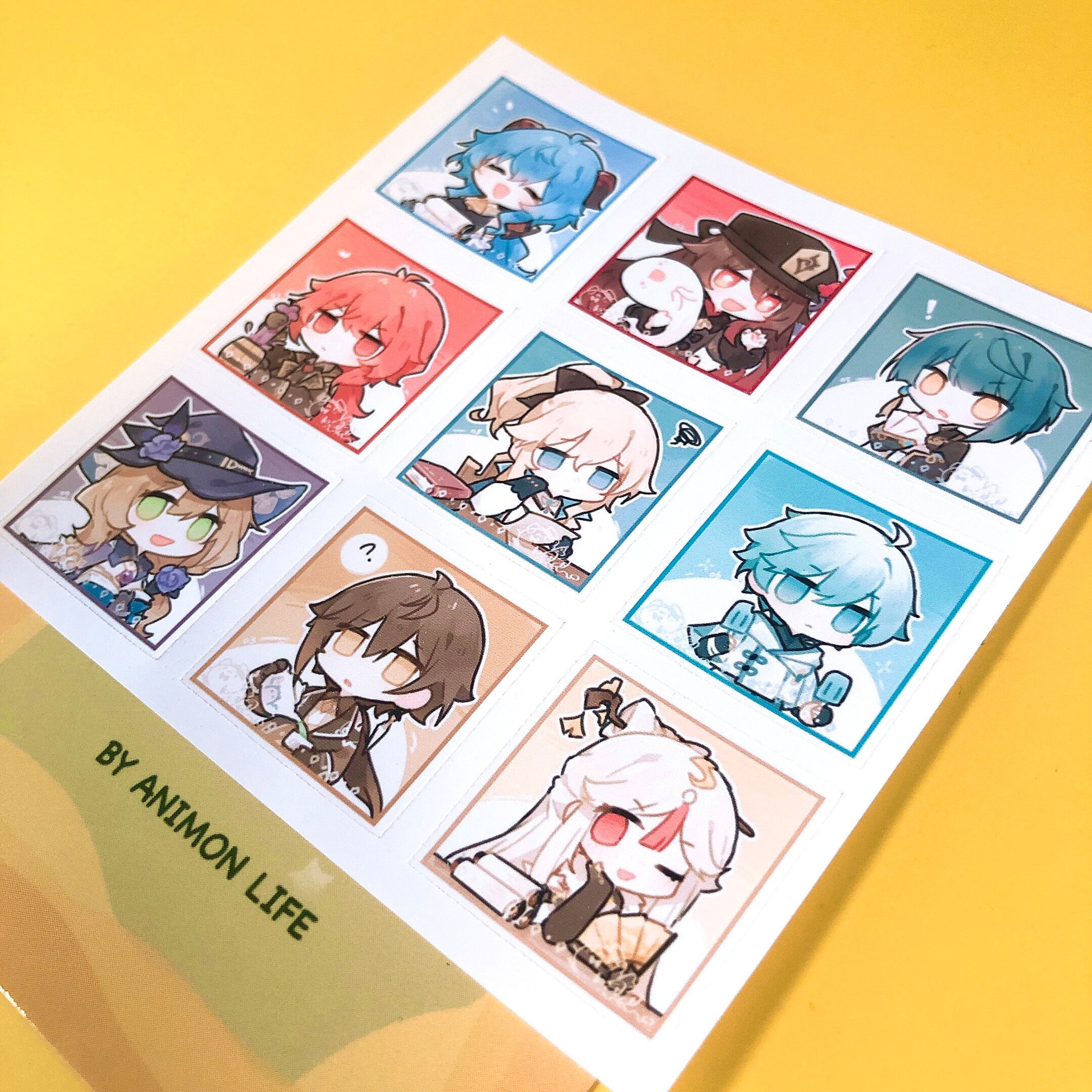 Paper & Party Supplies Genshin Impact Mochi Sticker Sheet: Ganyu Jean ...