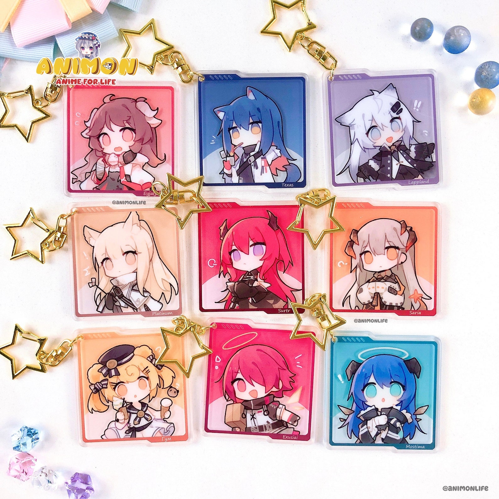 Arknights Square Collection Vol. 2 Acrylic Keychain Charm: - Etsy