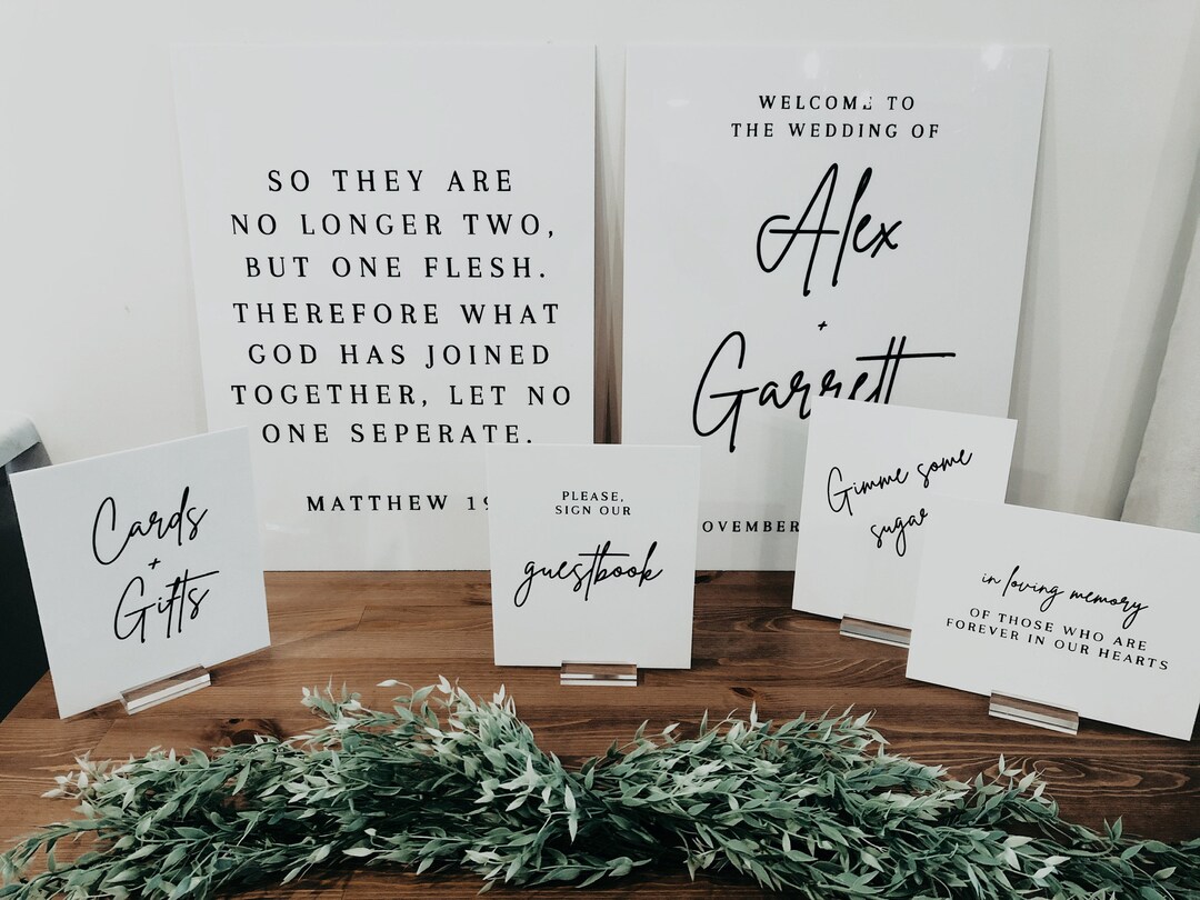 Customizable Wedding Sign Package - Etsy