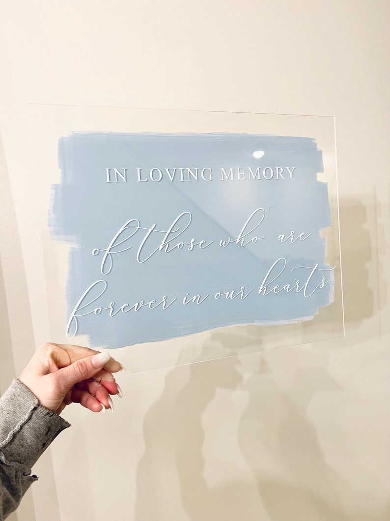 Memorial , in Loving Memory Sign - Acrylic Wedding Decor - Reception ...