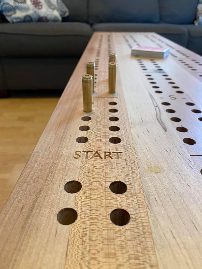 Big Cribbage Board With Rifle Shell Pegs - Etsy