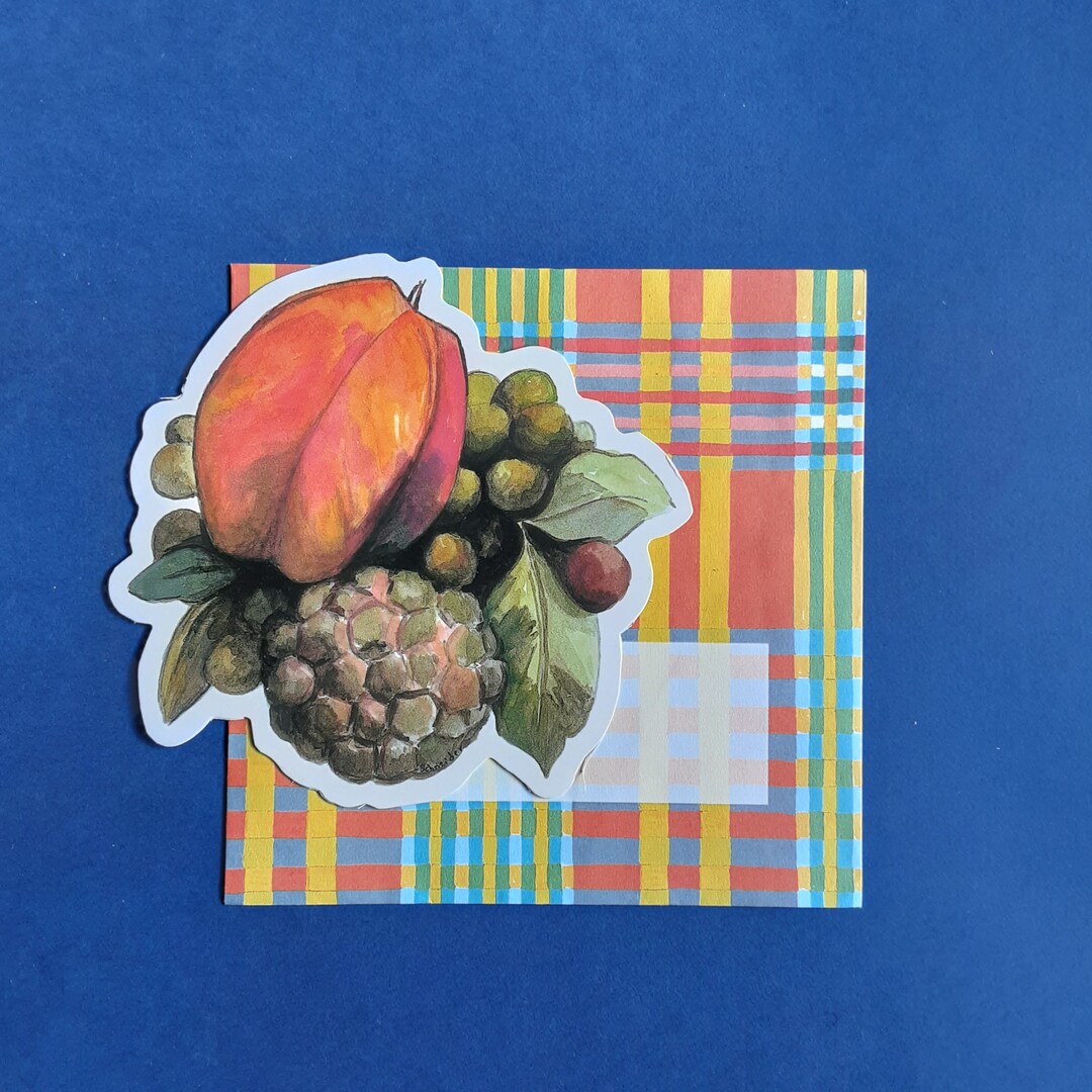 Postcard Cut Out Caribbean Exotic Fruits - Etsy