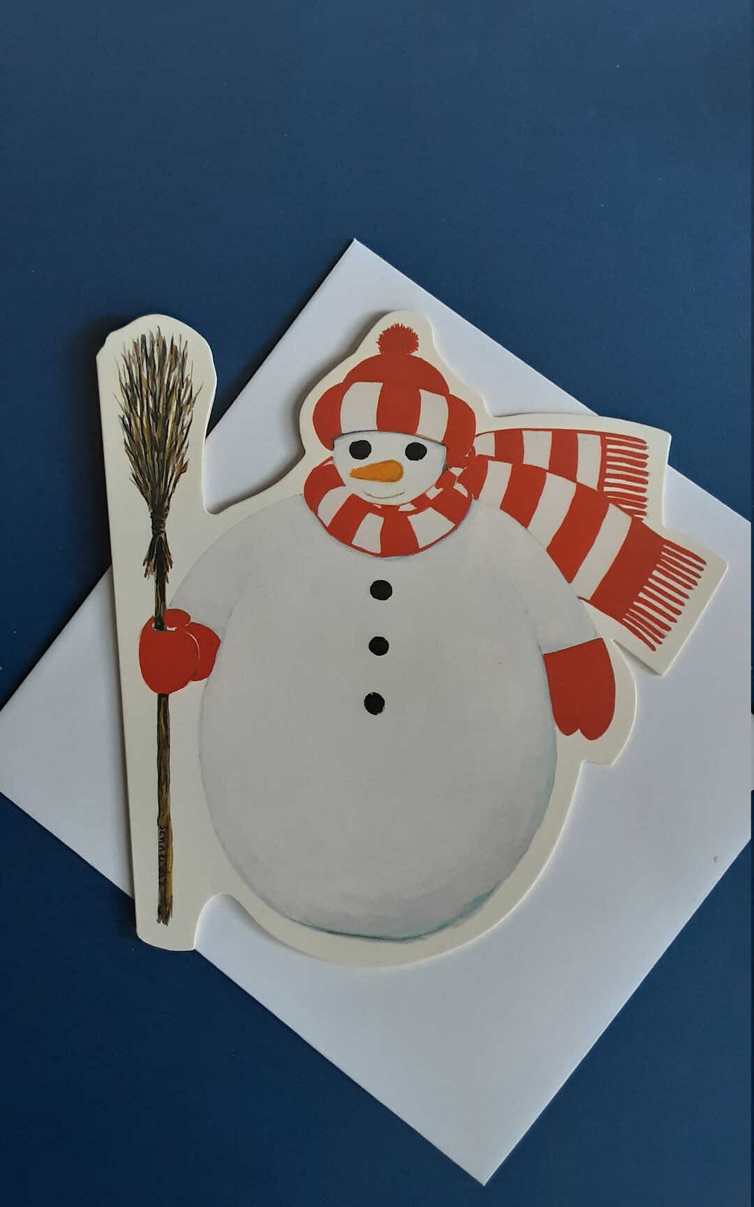 Christmas, Snow, Cut-out Greeting Card, Snowman, Winter, Children's ...