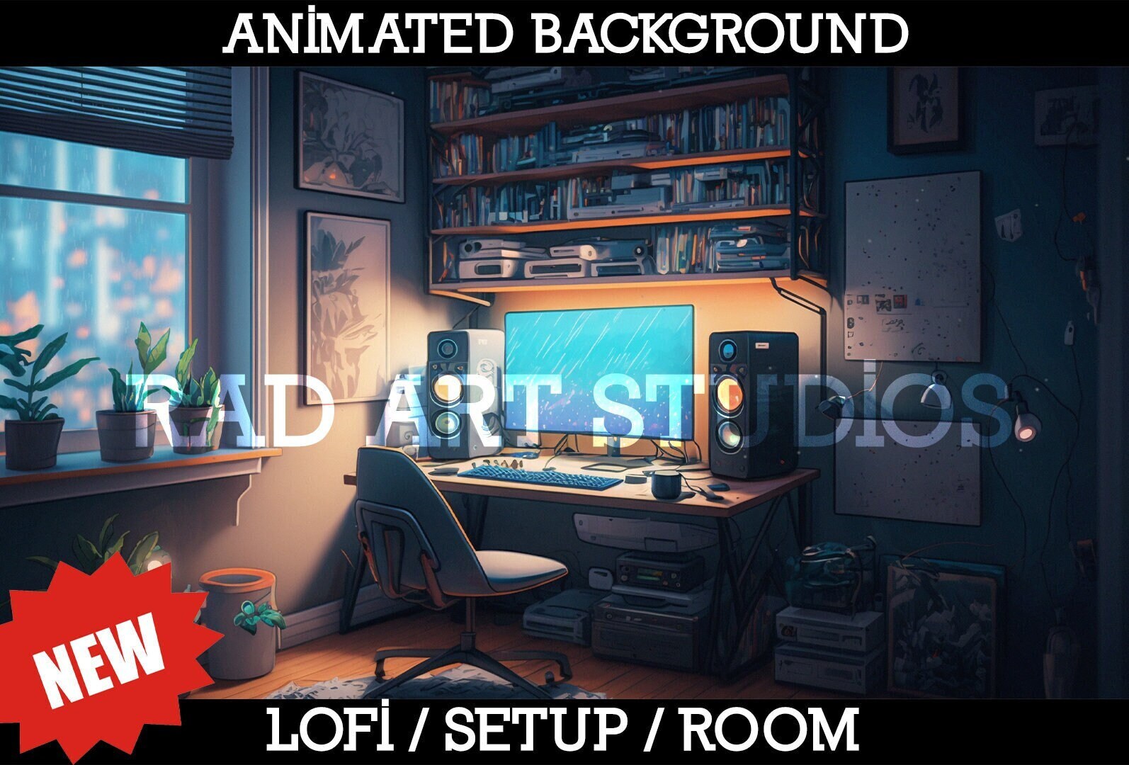 COZY ROOM Animated Background 4K Wallpaper HIGH Resolution Lofi Cozy ...