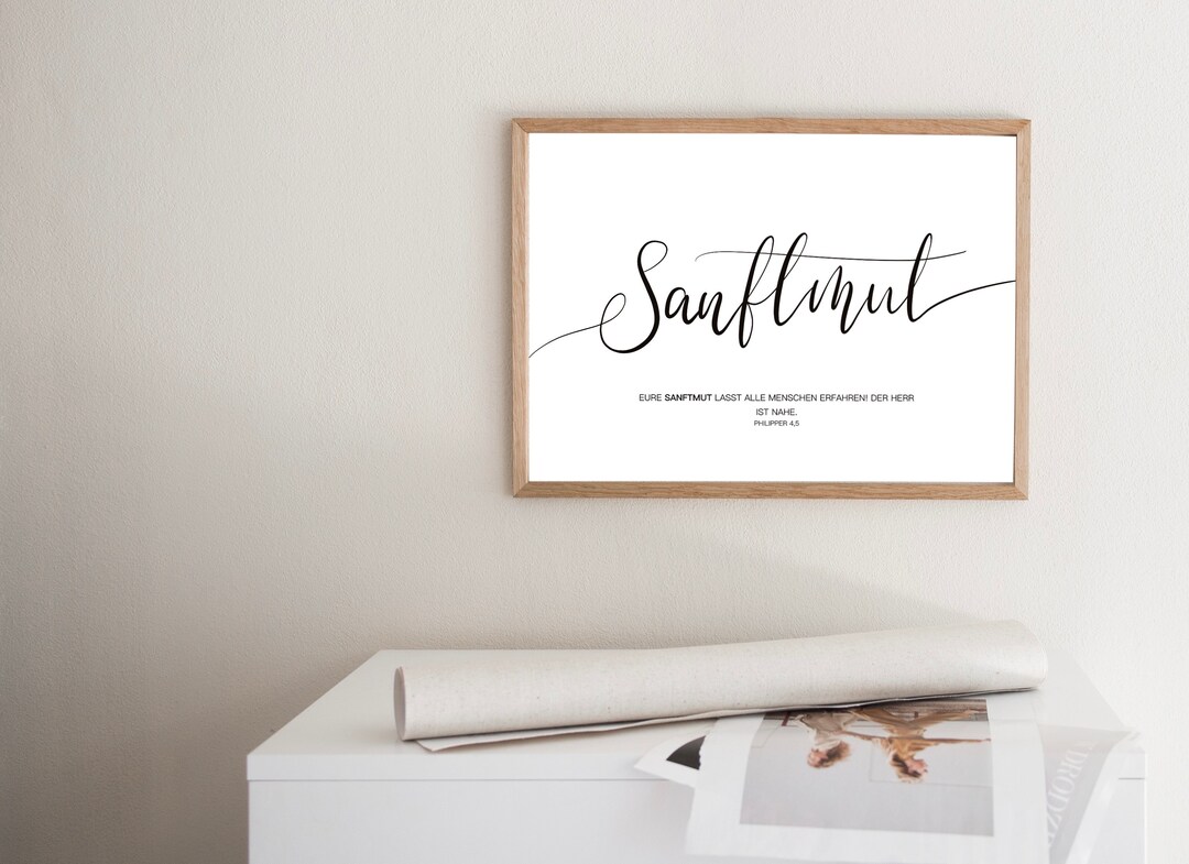 Poster gentleness With Bible Verse in Different - Etsy