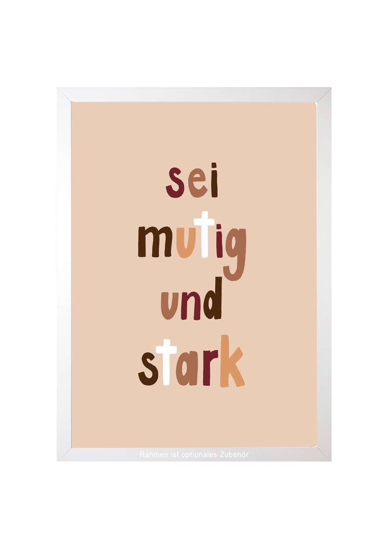 Kinderzimmer Poster Sei mutig und stark in - Etsy.de