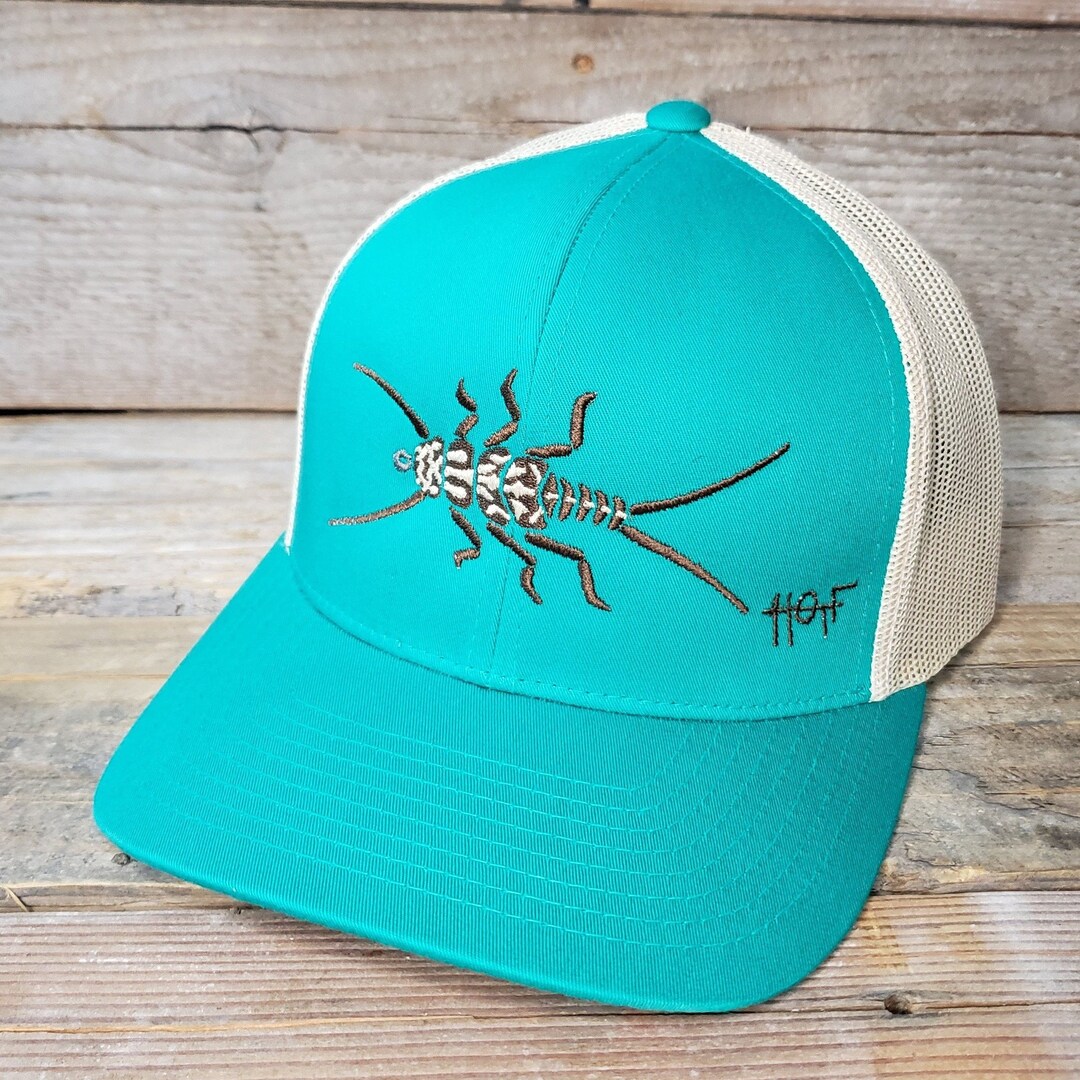 Stone Fly Nymph Embroidered Fly Fishing Hat, Baseball, Structured ...
