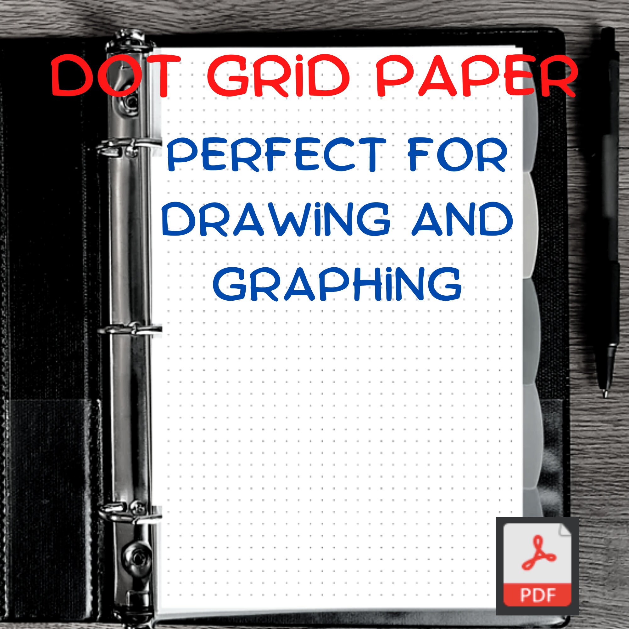 Grid Dot Graph Paper | Printable Bullet Journal Paper | Print at Home ...